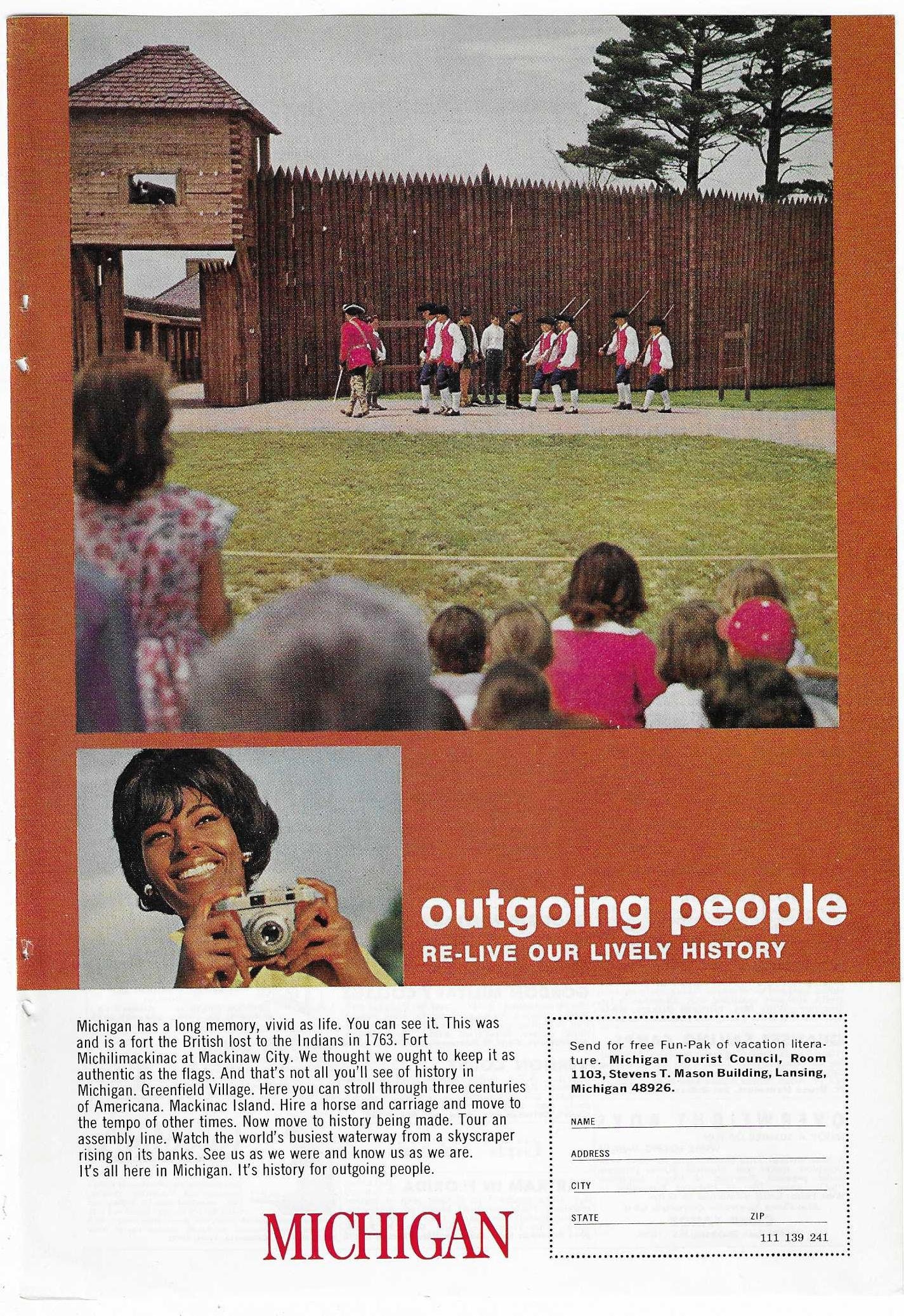 Original 1969 Full Page Magazine Ad for Michigan Tourism and Travel 7 X ...