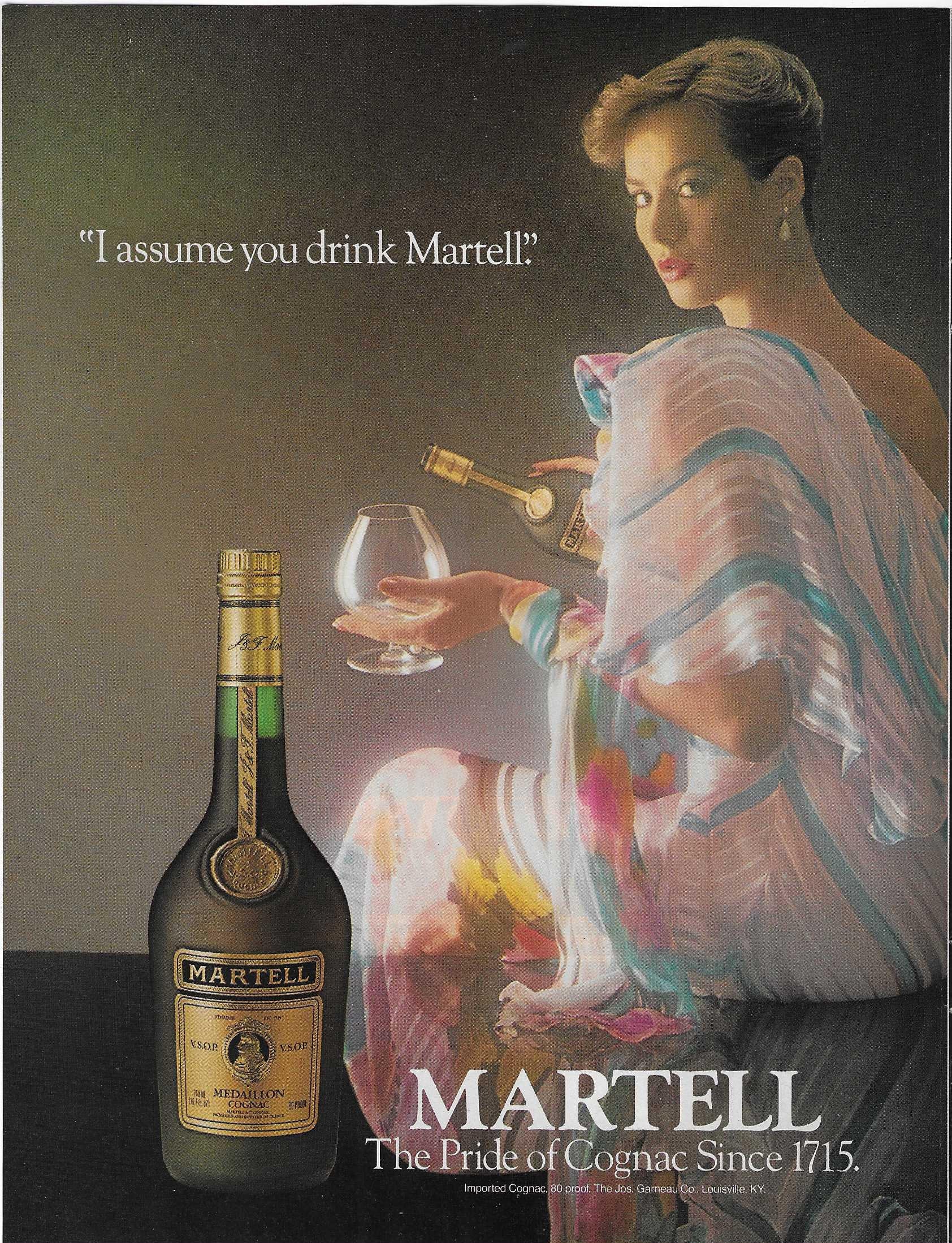 Original 1985 Full Page Magazine Advertisement for MARTELL - Etsy
