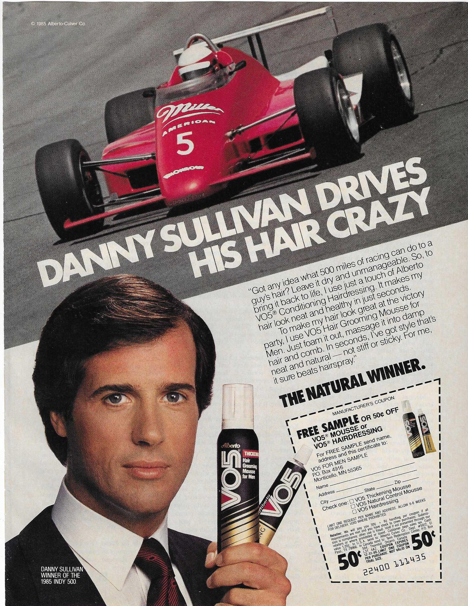 Original 1986 Full Page Magazine Advertisement for VO5 Men's Haircare ...