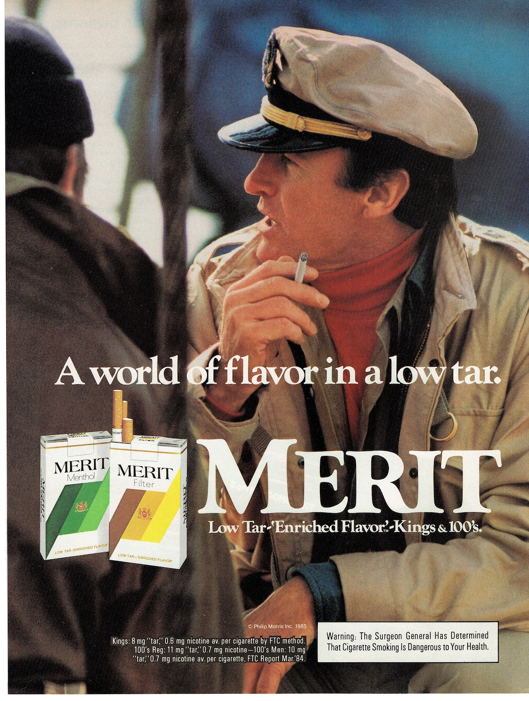 Original 1985 Full Page Magazine Advertisement for MERIT Cigarettes 8 X ...