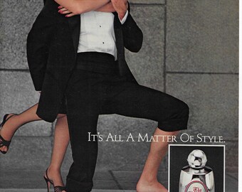 Original 1989 Full Page Magazine Advertisement SANTA FE Cologne for Men ...