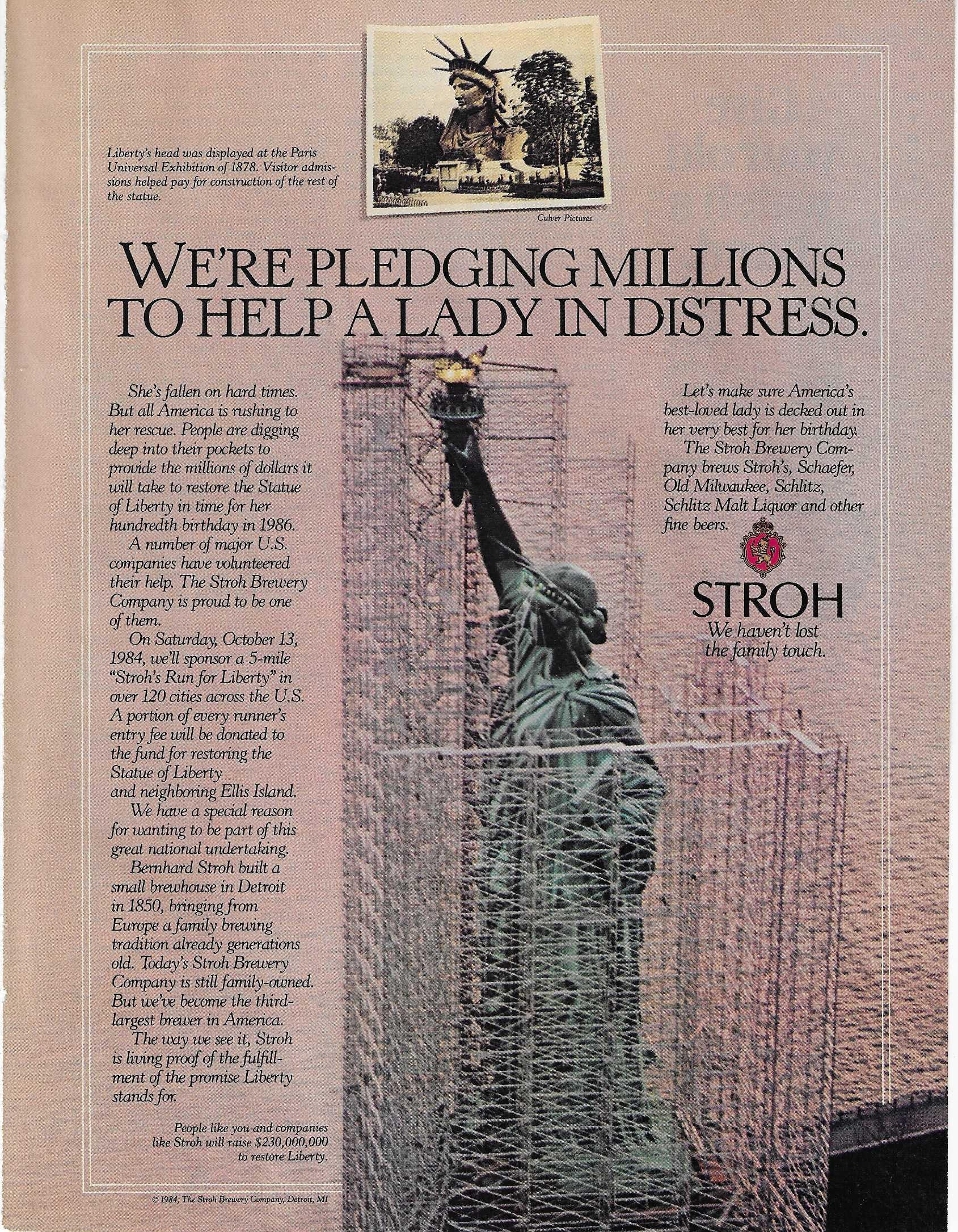 Original 1984 Full Page Magazine Advertisement for STROH'S - Etsy