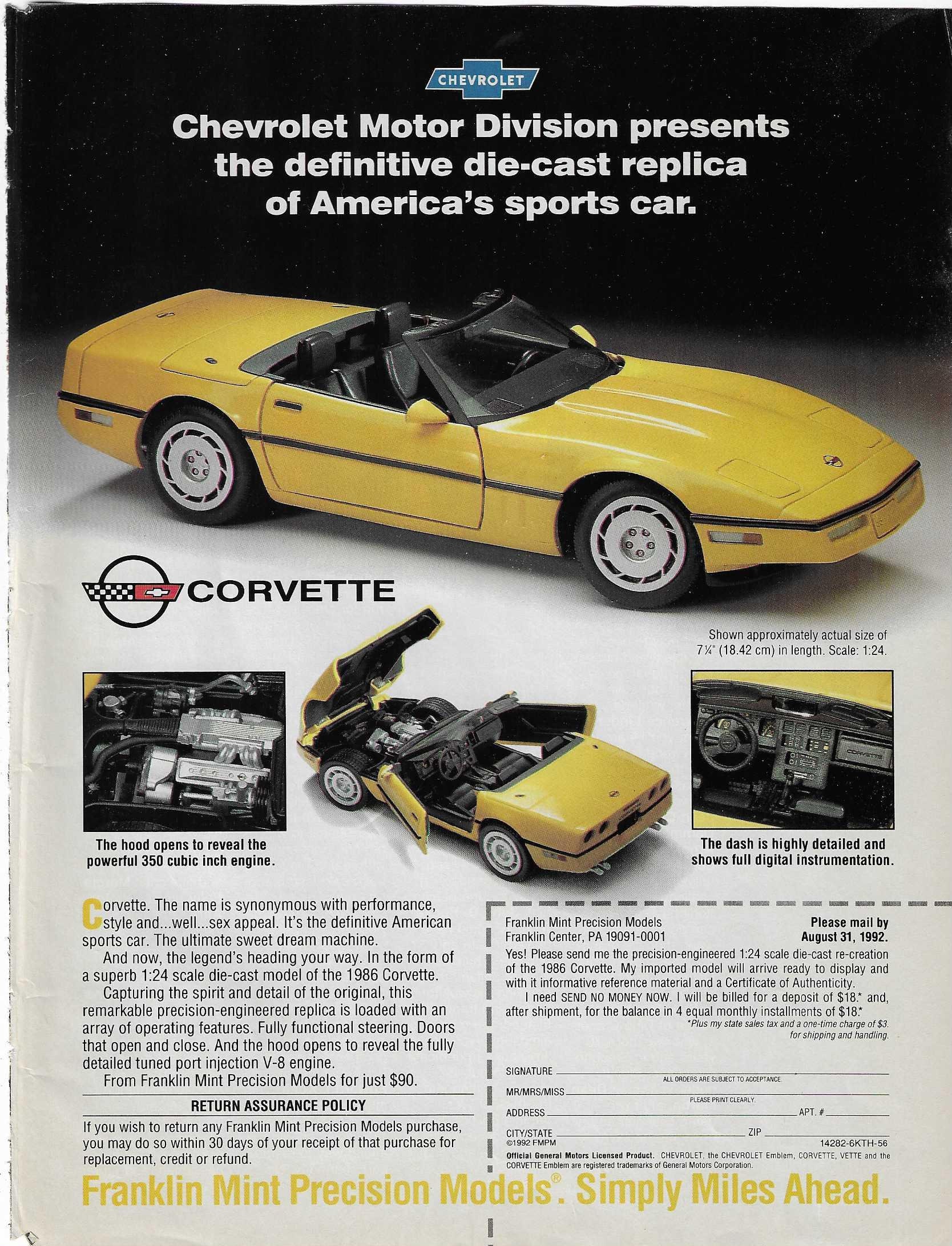 Original 1992 Full Page Magazine Advertisement for FRANKLIN - Etsy