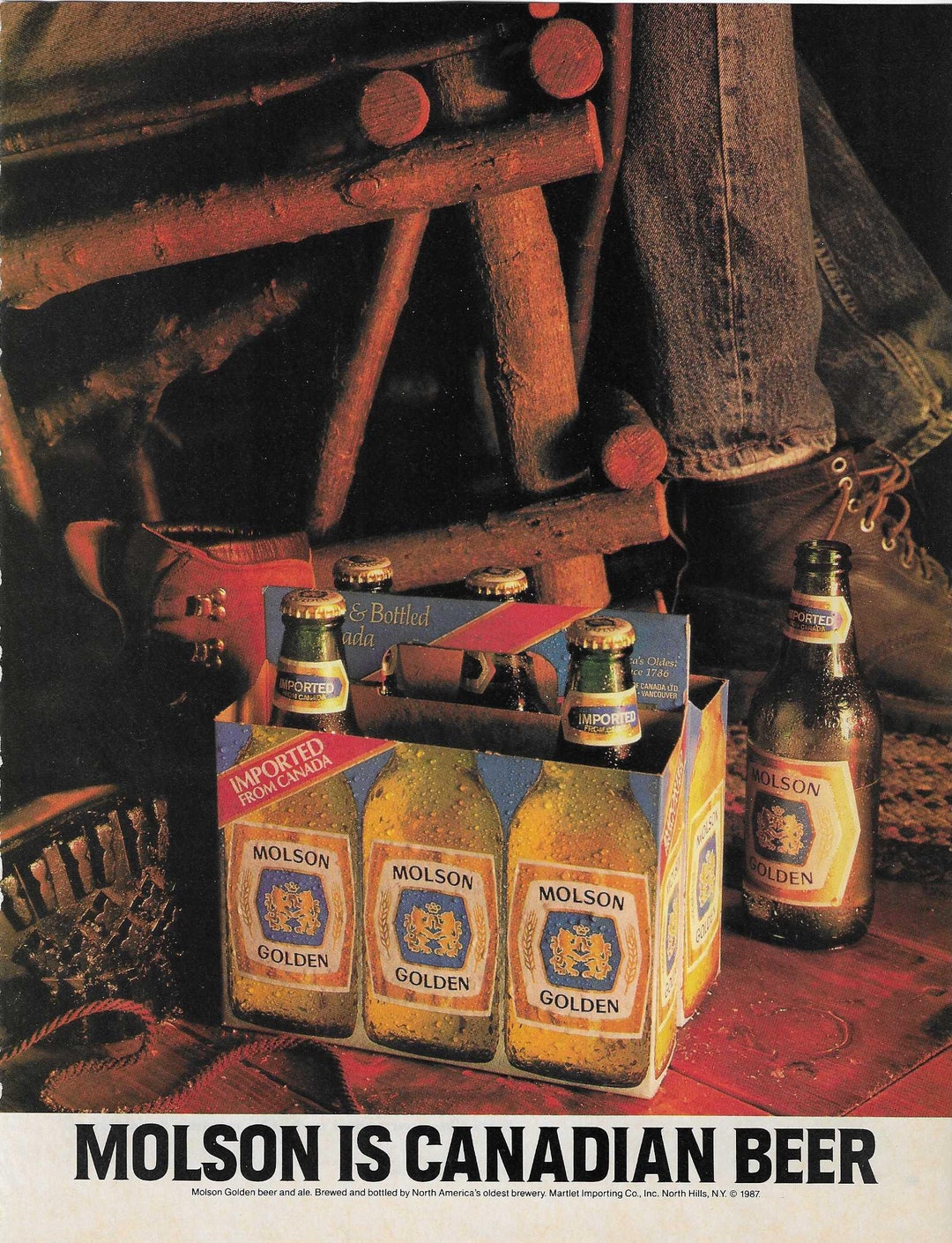 Original 1987 Full Page Magazine Advertisement for MOLSON CANADIAN Beer ...