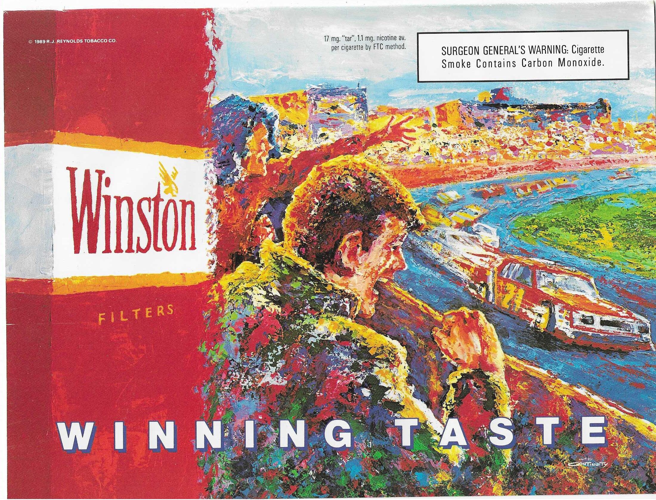 Original 1989 Full Page Magazine Advertisement for WINSTON CIGARETTES 8 ...