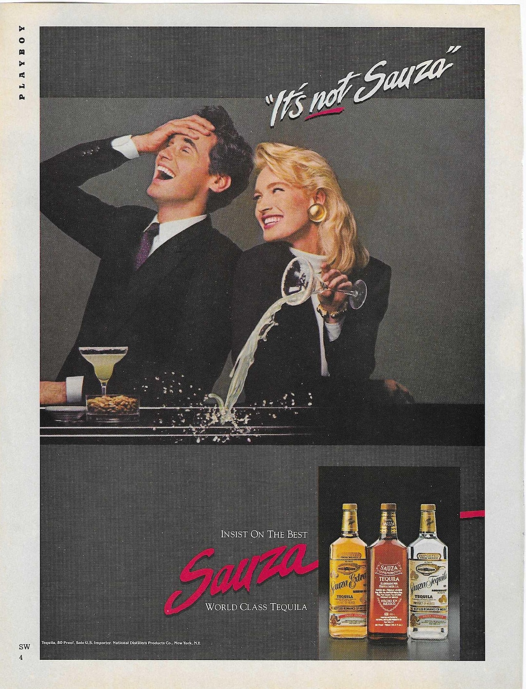 Original 1986 Full Page Magazine Advertisement for SAUZA Tequila 8 X 11 ...