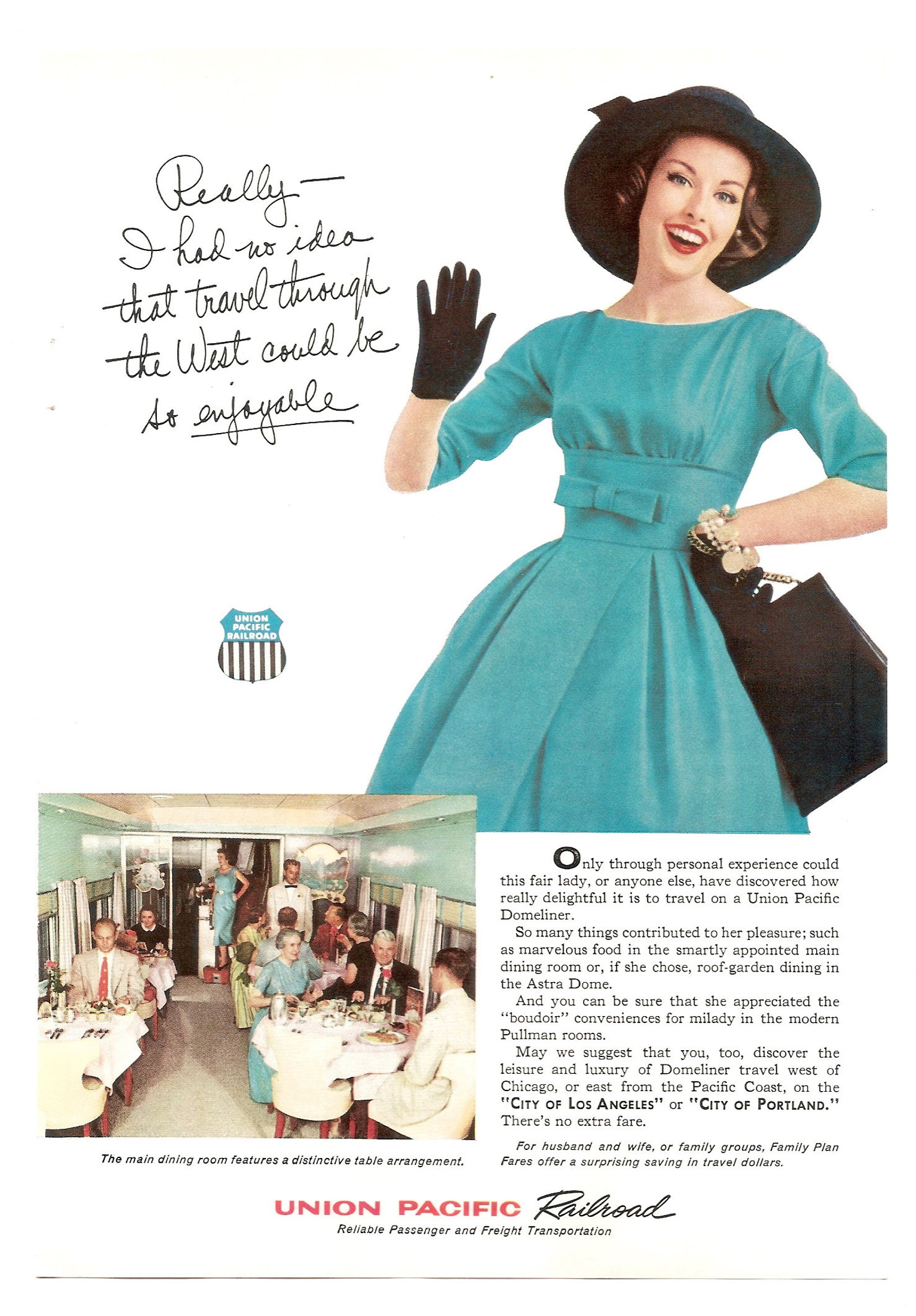 Original 1959 Full Page Magazine Advertisement for UNION PACIFIC ...