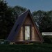 14x16 A Frame Cabin Plan, Two Story Triangular Tiny House Building ...