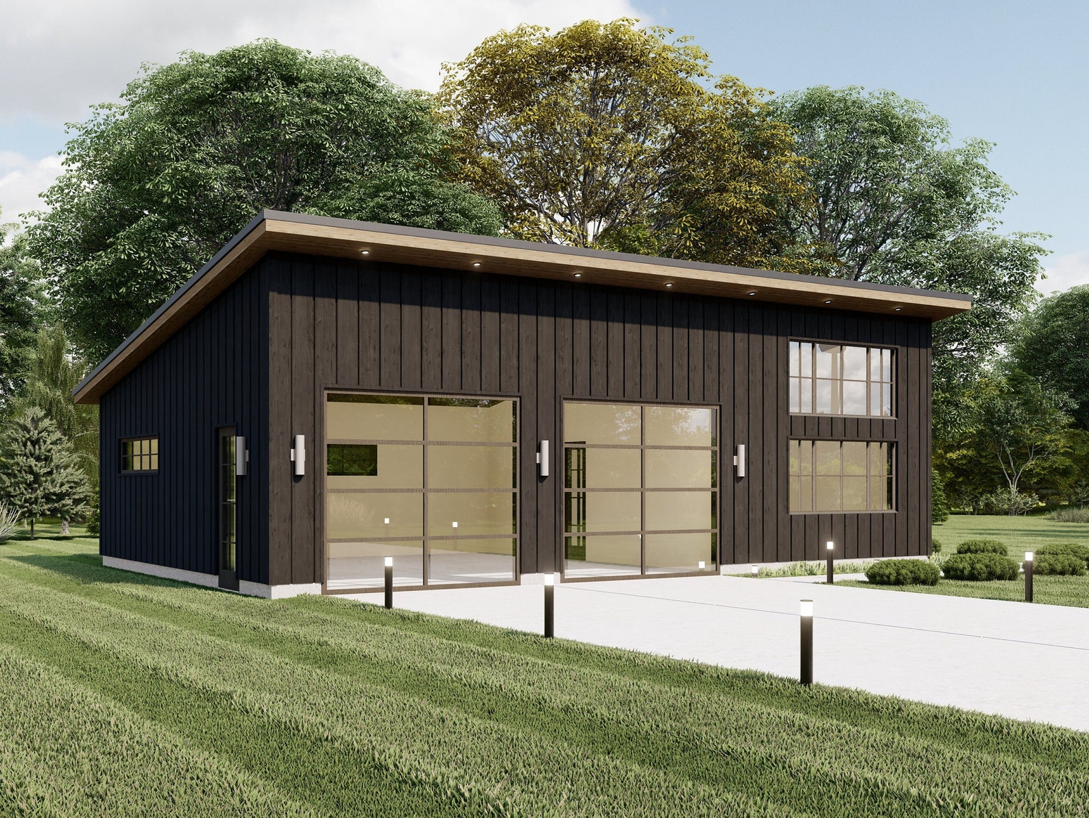 24'x36' Modern Garage Plans With Studio Apartments 2 - Etsy Canada