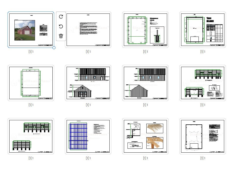 32' X 48' Post Framed Garage Plans, Pole Barn Construction ...