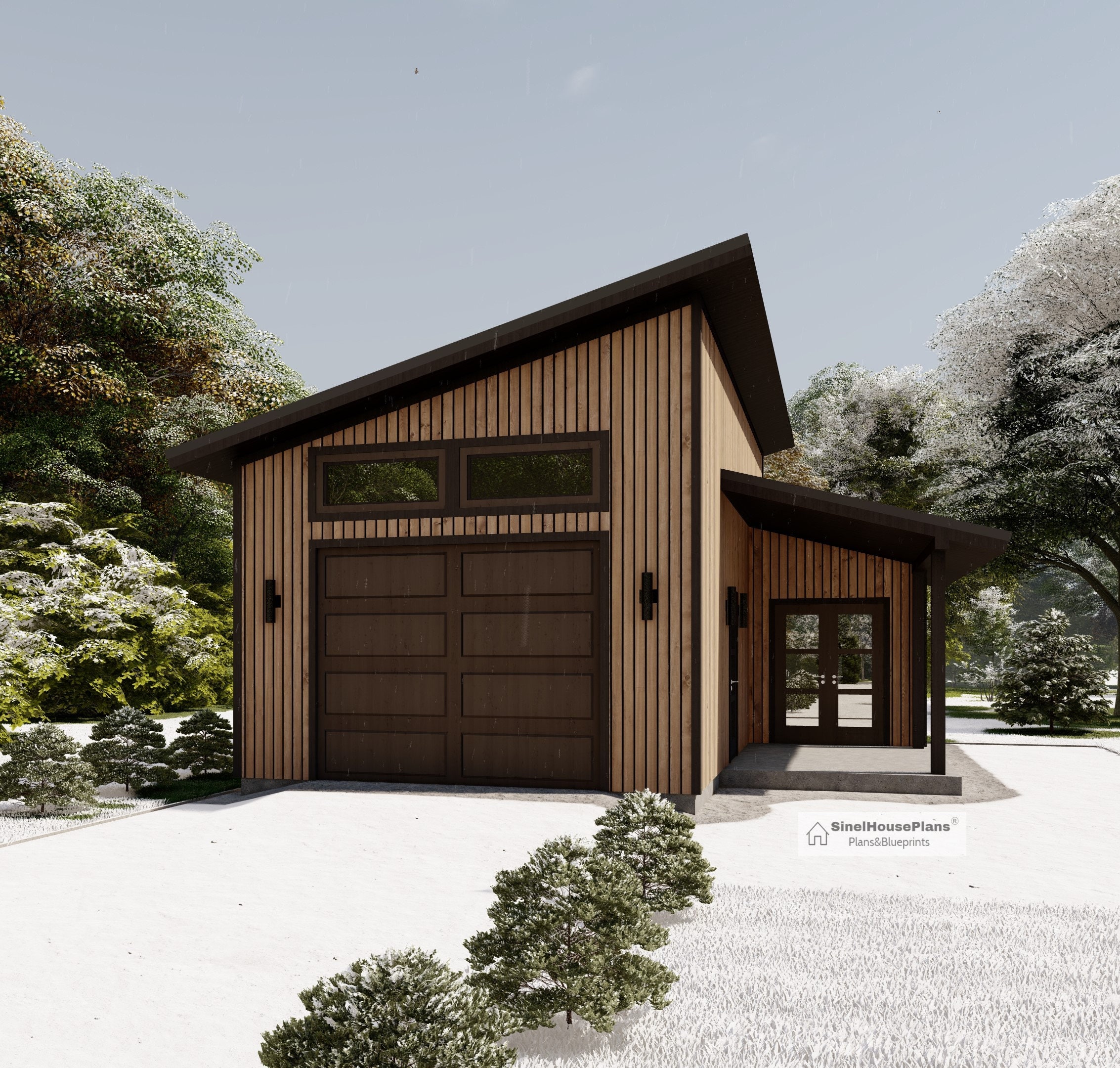 Rustic Car Shop Garage Plans Garage Plans: Two Car Gable Entry Garage