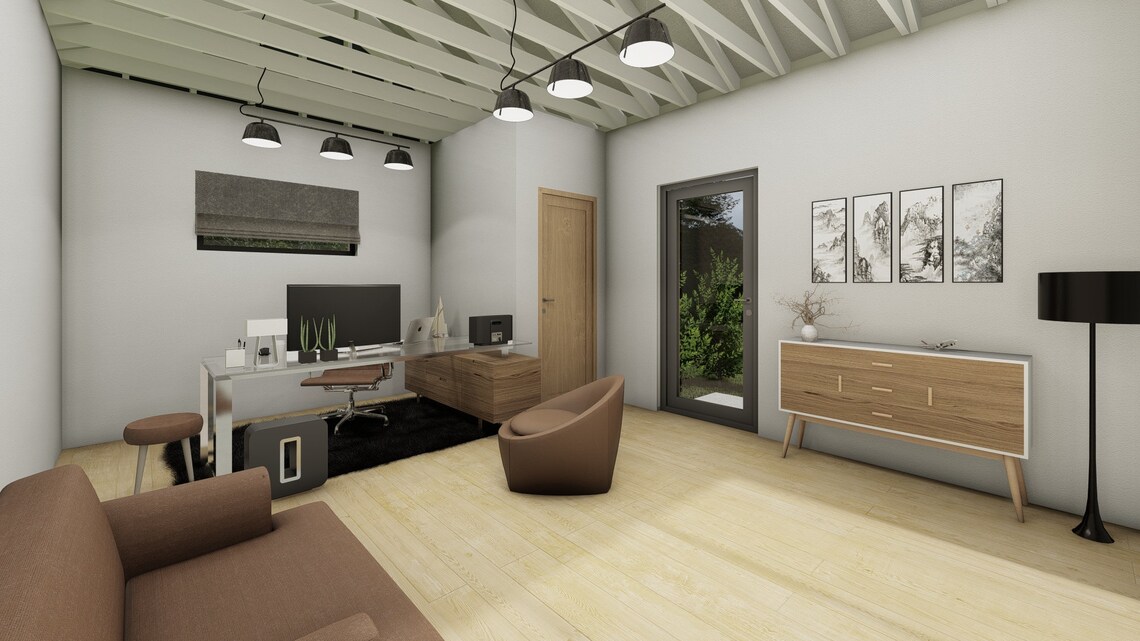 Backyard Office Plans 14x18 Tiny House Building Blueprints - Etsy Australia