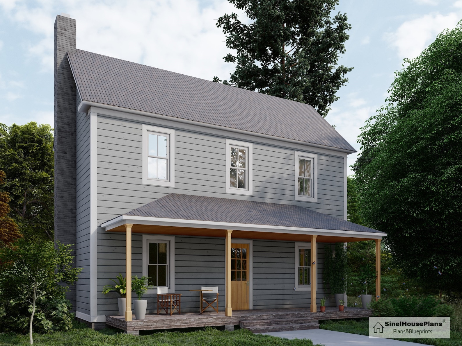 975 Ft2 House Plans,16x32 Farmhouse,2 Bedroom 2 Bathroom Building ...