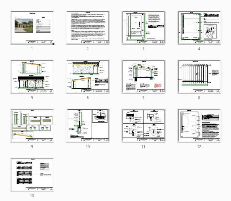 16x24 Lean to Pavilion Plans With Concrete Wall, Modern Carport ,canopy ...