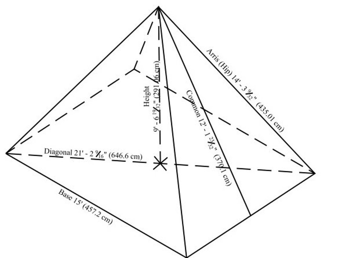 15'x15' Pyramid Framed Greenhouse Plans/detailed Building Construction ...