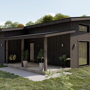 20'x28' Modern Tiny House Plans Lean Cabin - Etsy