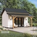 Pool House Plans,16'x16' Pool Shed With Porch Construction Blueprints ...