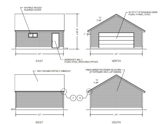 Garage Elevation Drawings Prices MB Design Services