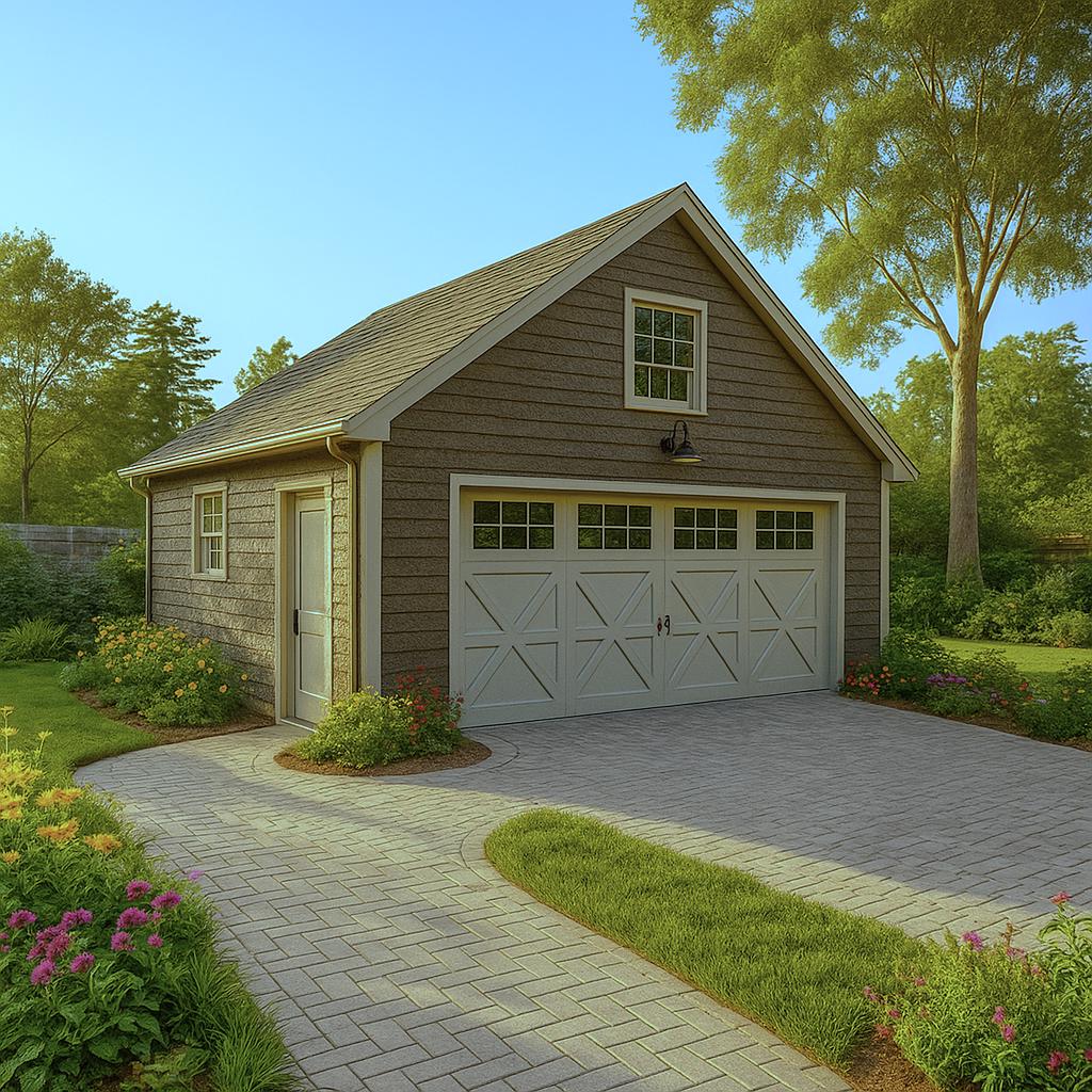 2-car 2 Story Garage Building Plans Package ,24x24 Blueprints+material ...