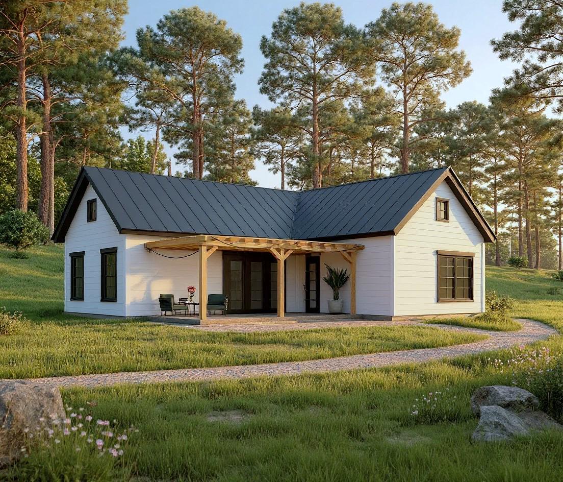 Ranch Style Cottage Plan: 3 Bed, 2 Bath, 1204 Sq Ft (PDF Downloadable ...