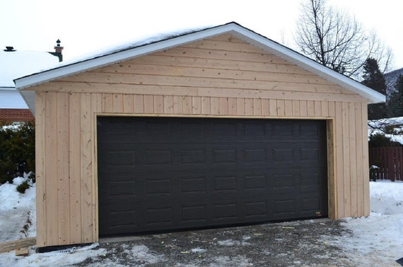 2 Car Garage Plans One Story 22 X 24 Garage Building - Etsy