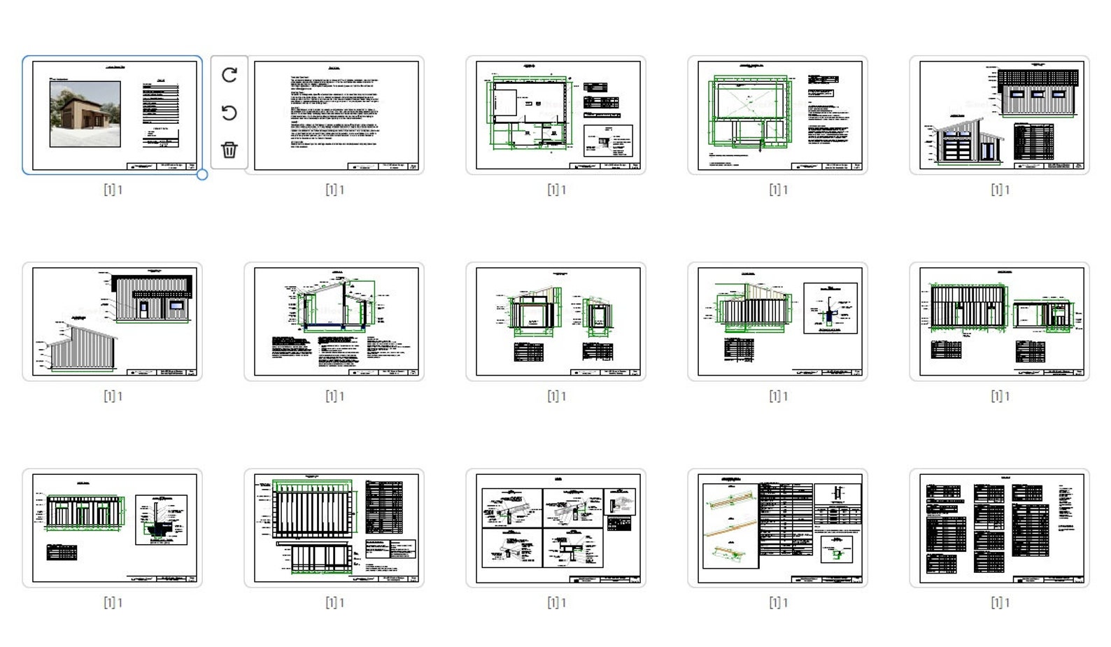 1-car Modern Detached Garage Plans, 24'x28' Garage Blueprints With ...