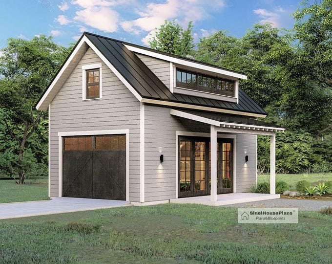 Modern 2 Car Garage With a Loft/mezzanine, 20'x20' - Etsy Canada