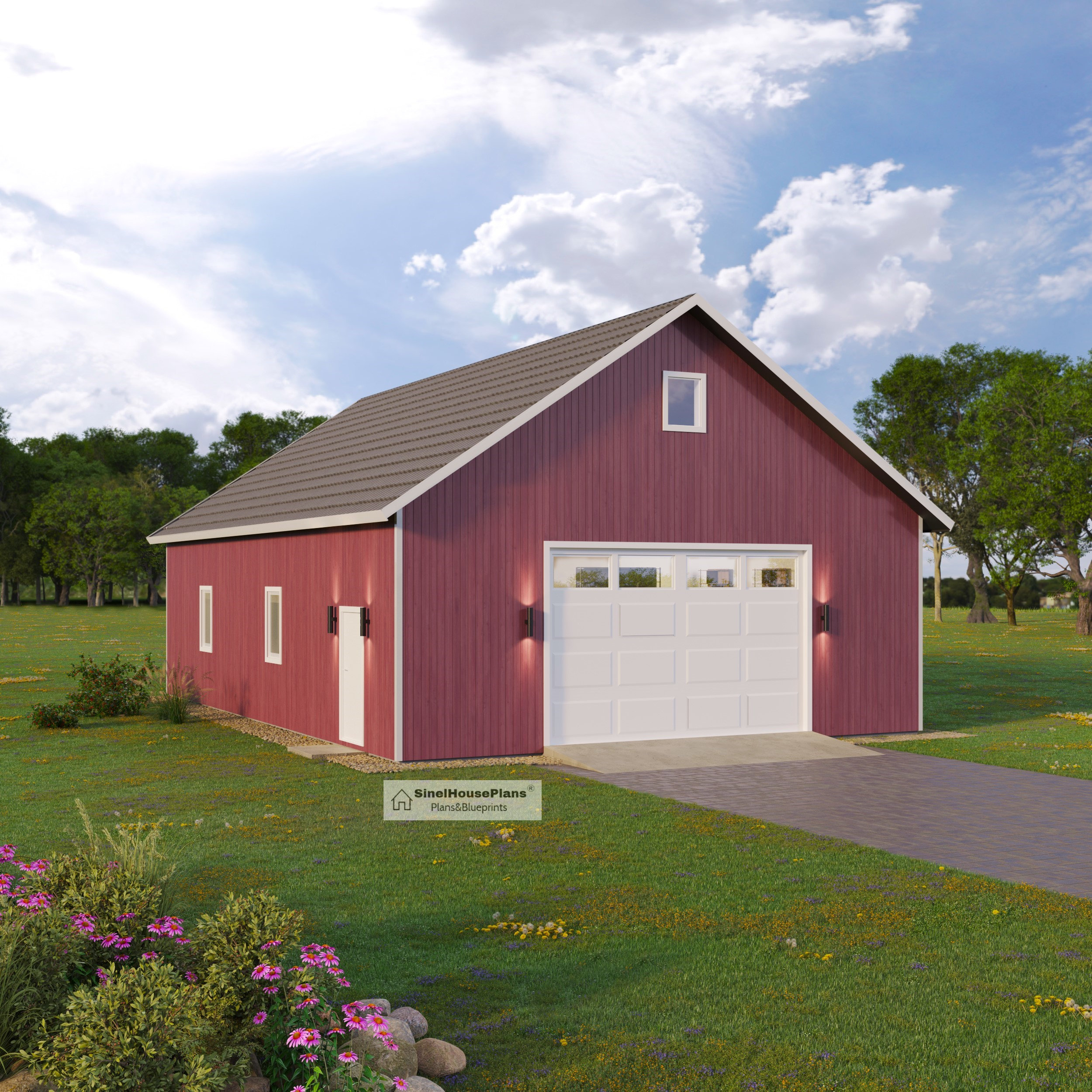 32' X 48' Post Framed Garage Plans, Pole Barn Construction ...