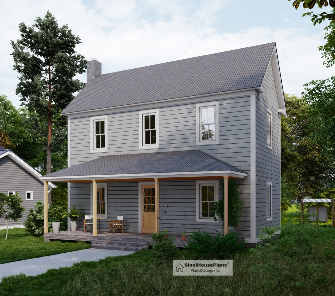975 Ft2 House Plans,16x32 Farmhouse,2 Bedroom 2 Bathroom Building ...