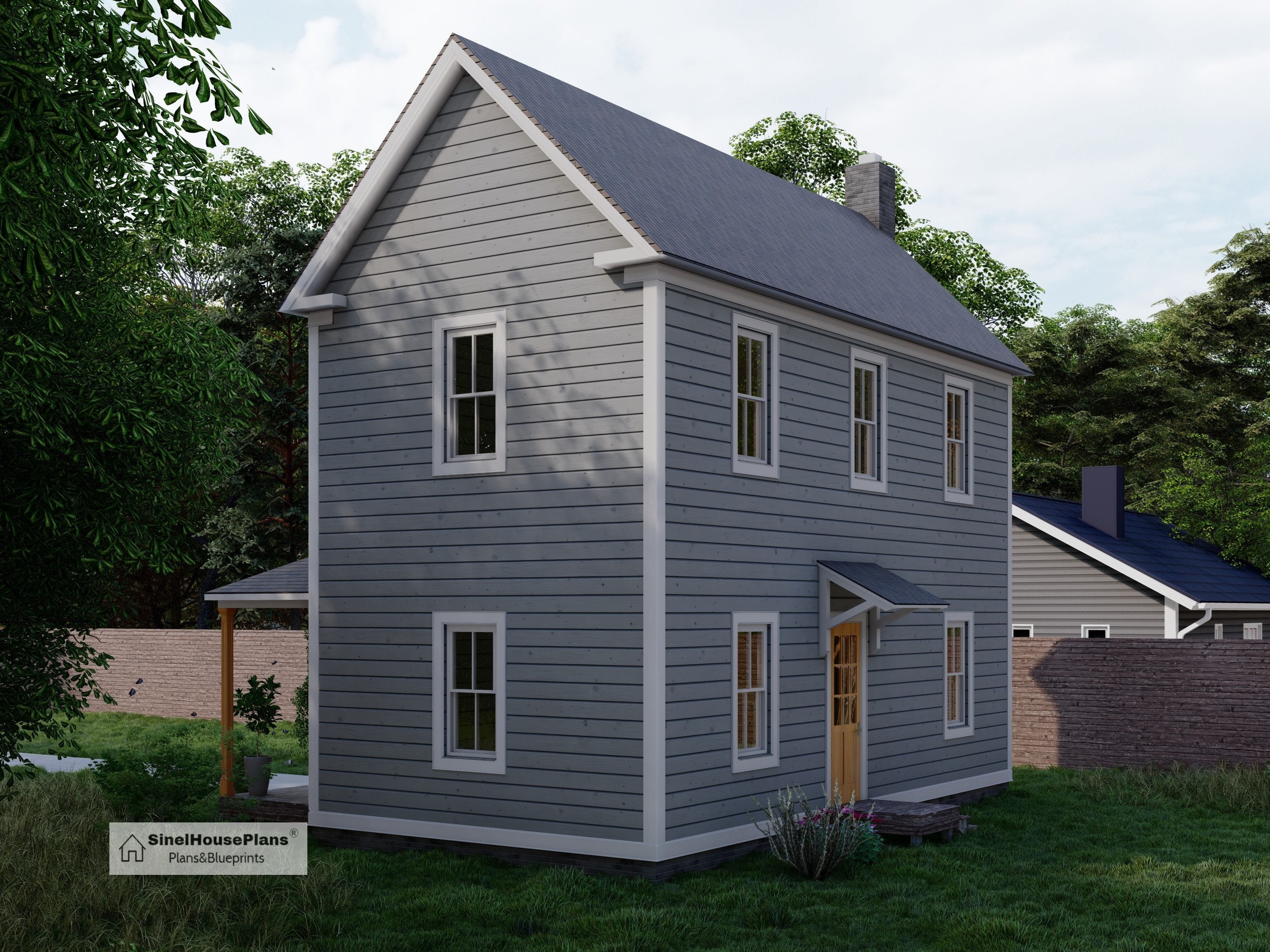 975 Ft2 House Plans,16x32 Farmhouse,2 Bedroom 2 Bathroom Building ...