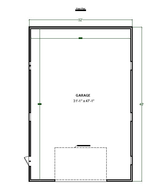 32' X 48' Post Framed Garage Plans, Pole Barn Construction ...