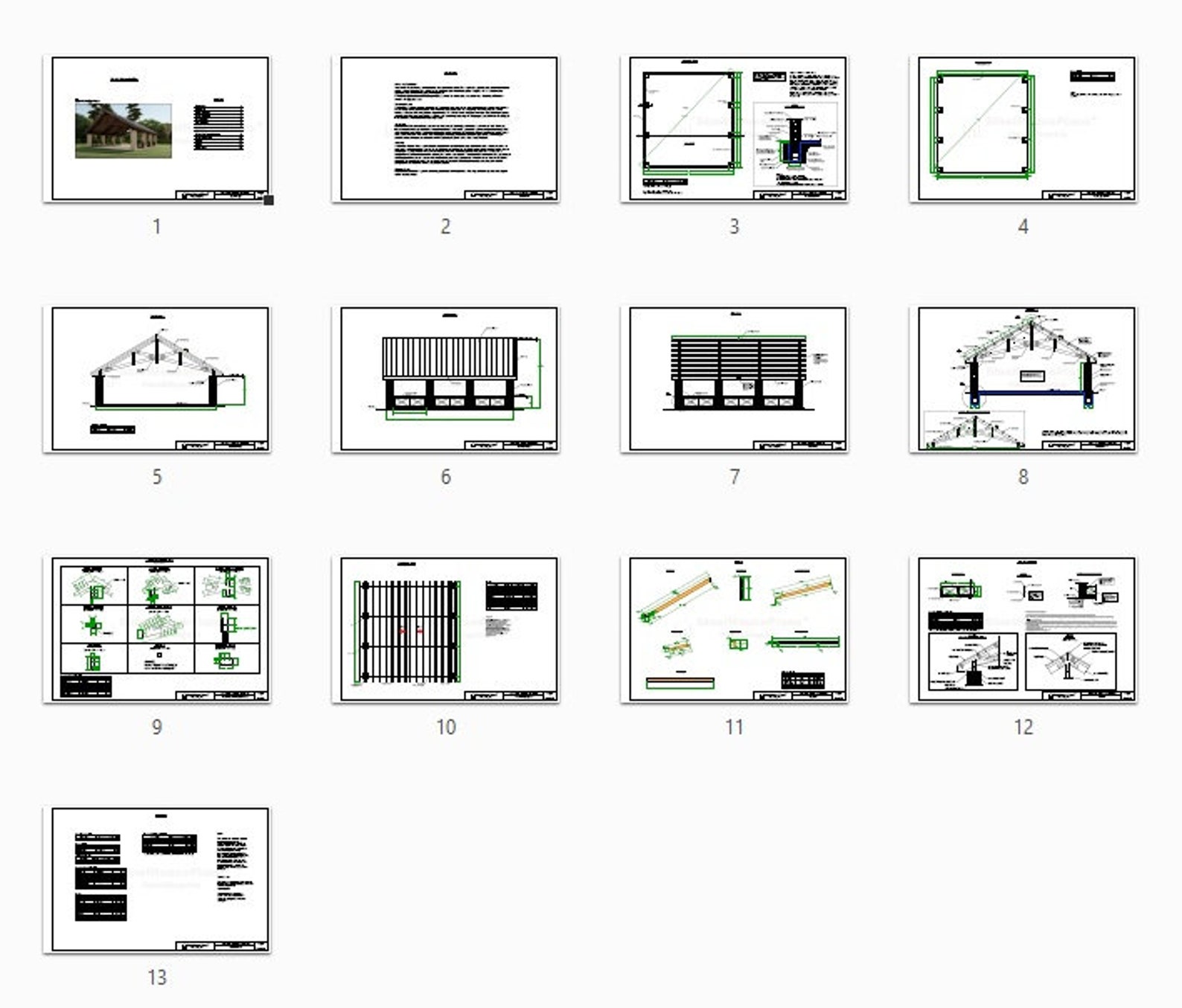 36'x38' Large Timber Frame Pavilion Plans, Commercial Outdoor Canopy ...