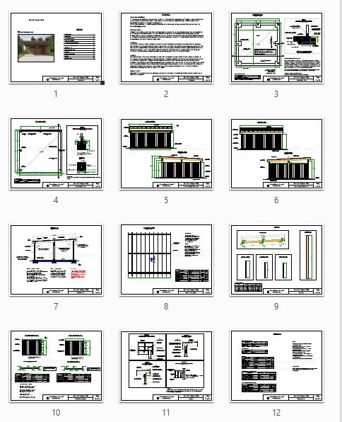 Modern Carport Plan: 2-car Garage Pavilion Blueprints (PDF Download) - Etsy