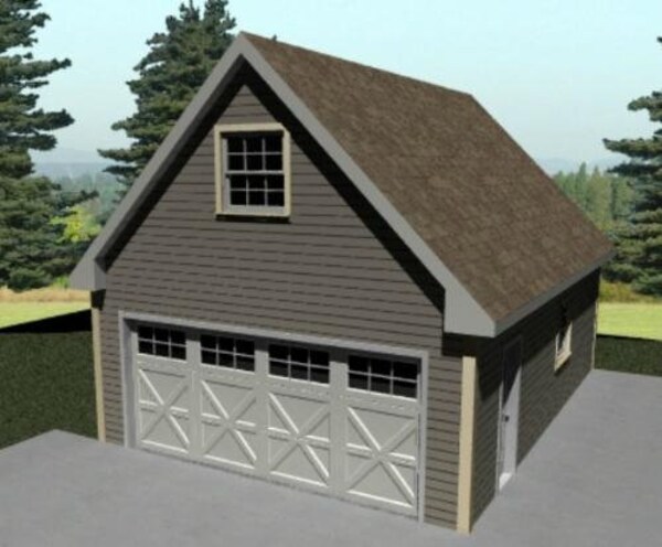 A Frame Cabin House Plans With Loft 16x30 Cottage Building Drawings ...