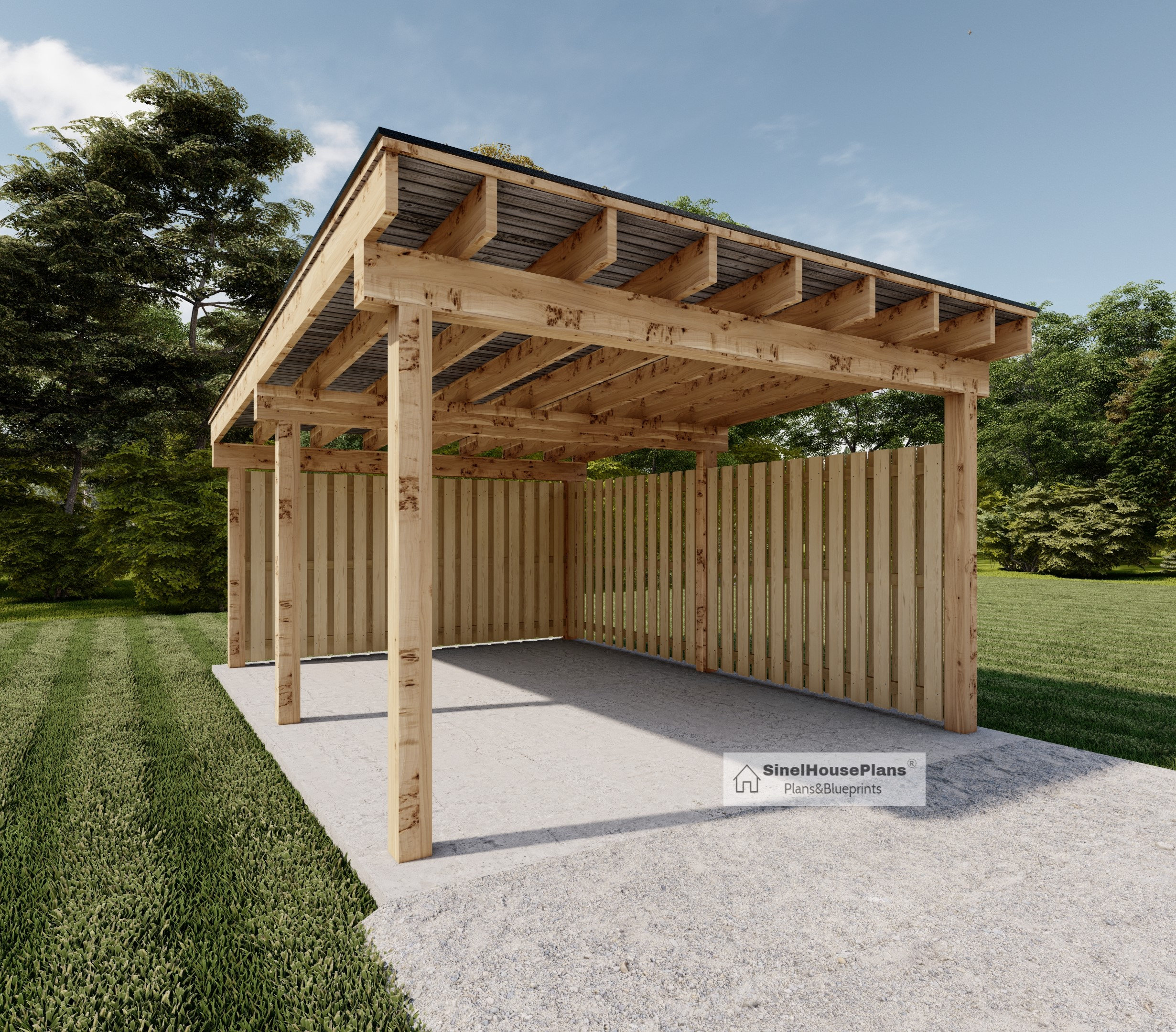 Carport Flat Roof Shed Plans