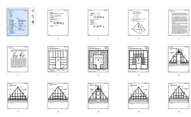 15'x15' Pyramid Framed Greenhouse Plans/detailed -triangular Style ...