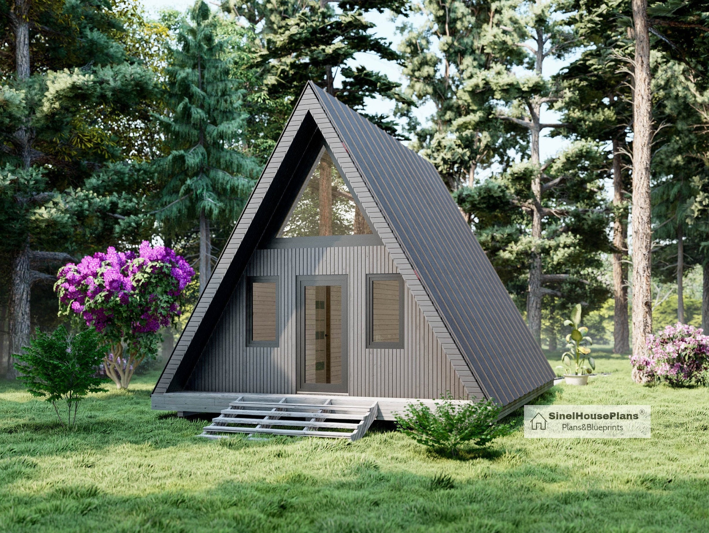 A-frame Tiny House Plans: 20'x26' Cabin Building Construction (PDF) - Etsy