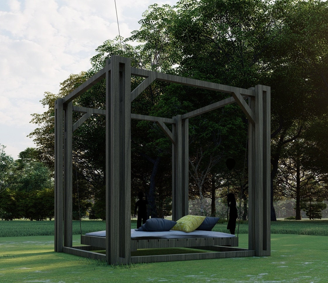 Freestanding Hammock DIY Plans, Outdoor Patio ,gazebo Project ...