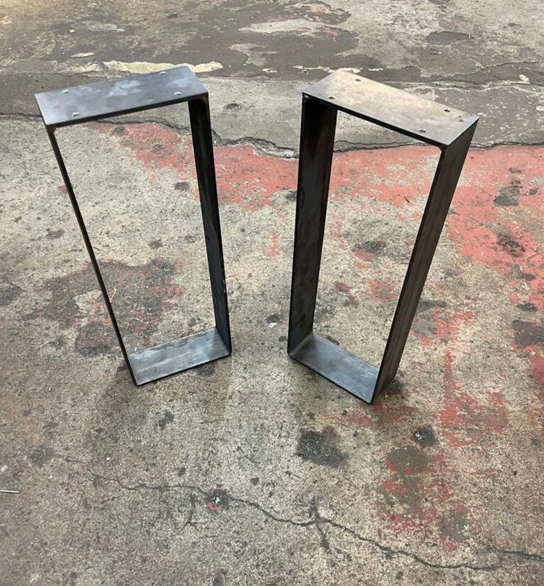 Metal Table Legs. Solid Flat Steel Industrial Style. Perfect for Dining ...