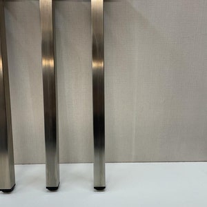 Stainless Steel Table Legs. Metal Table Legs. Set of 4. ADJ Feet, Table ...