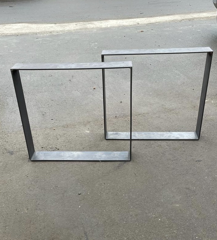 Metal Table Legs. Solid Flat Steel Industrial Style. Perfect for Dining ...