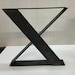 Metal Table Legs. Industrial Style. X Shape. Desk Legs, Bench Legs ...