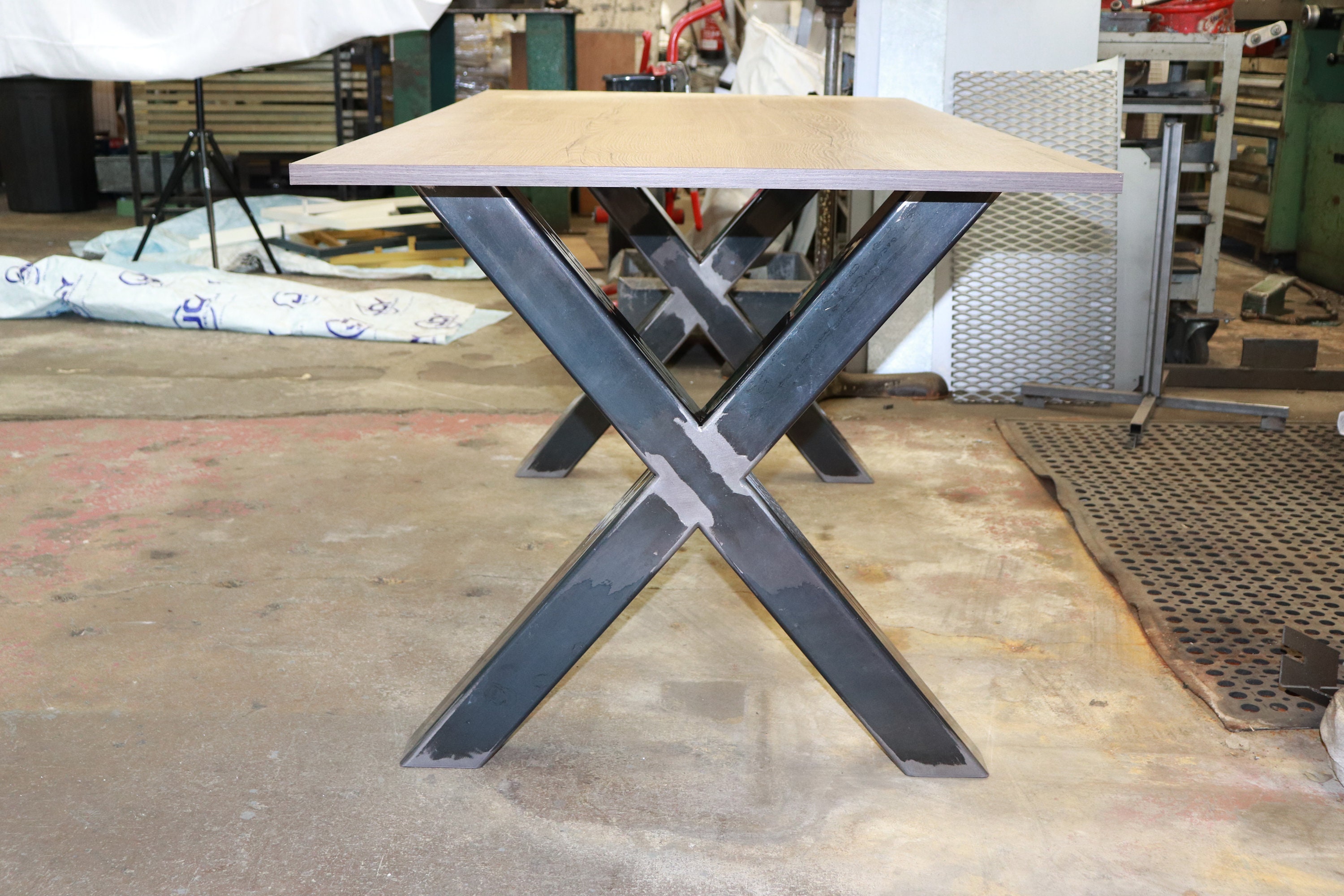 Metal Dining Table Legs. X Shape. Custom Sizing for Coffee Tables ...
