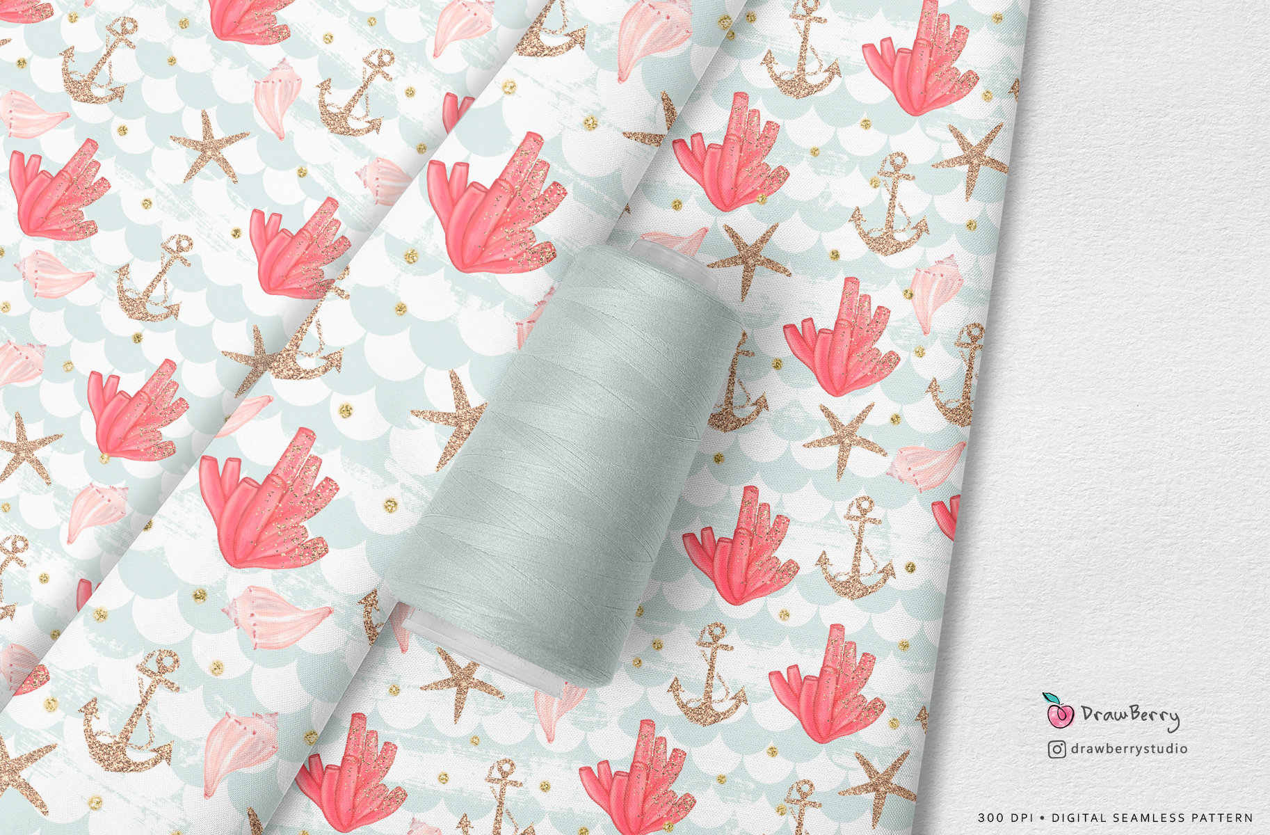 Sea Seamless Pattern Under the Sea Nautical / Digital Seamless - Etsy