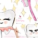 Tooth Fairy Clipart - Cute Whimsical Dental Clipart, Teeth Doodles ...