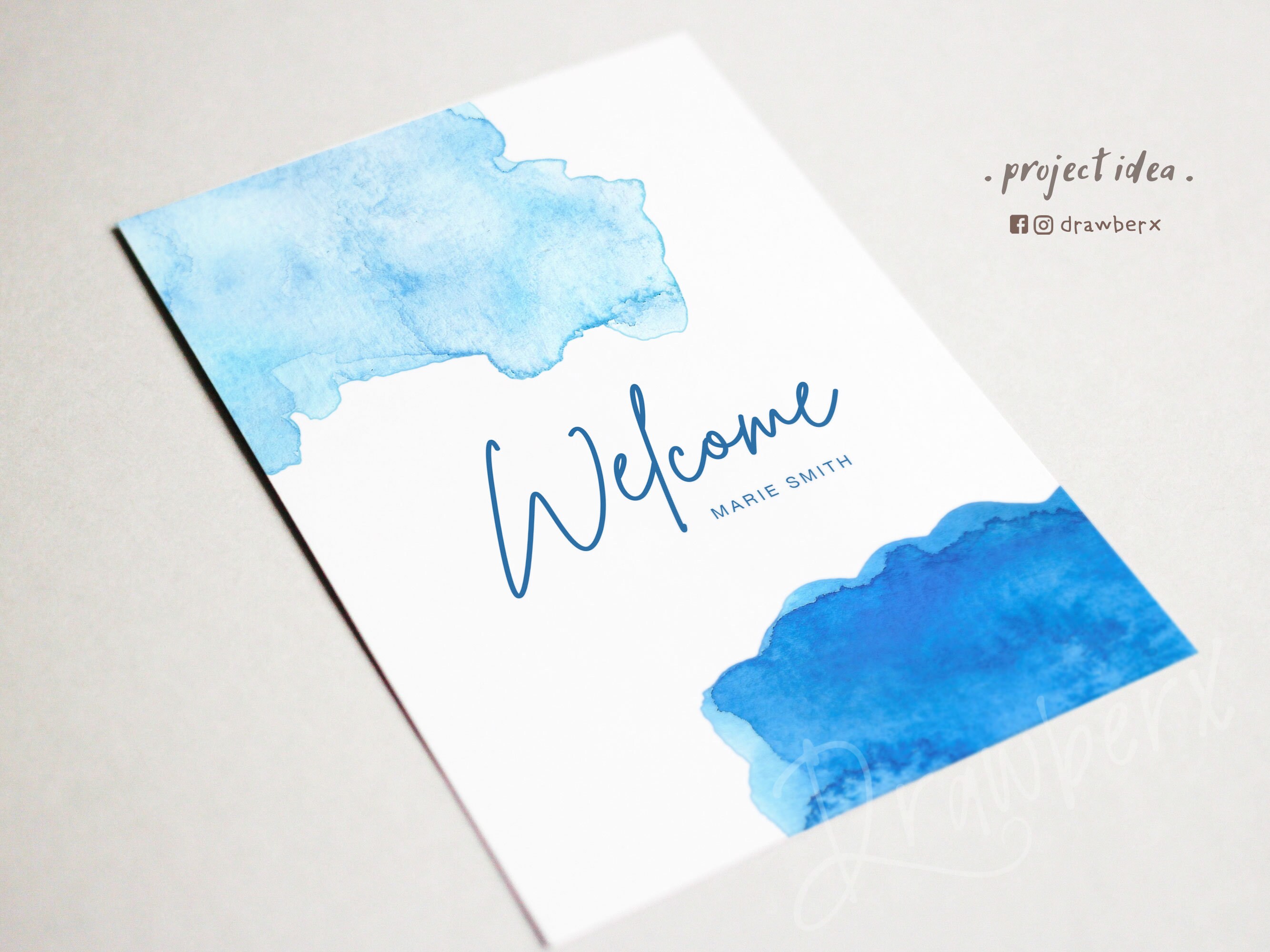 Blue Watercolor Brush Strokes, Watercolor Clipart. Set of 18 PNG Clip ...