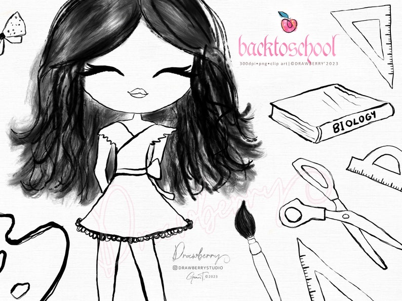 Doodle School Drawings. Teacher Clipart Hand Drawn Back to - Etsy