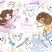 Tooth Fairy Clipart - Cute Whimsical Dental Clipart, Teeth Doodles ...