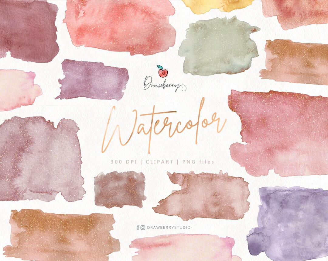 Watercolor Splatter Background Clipart Neutral Brush - Etsy