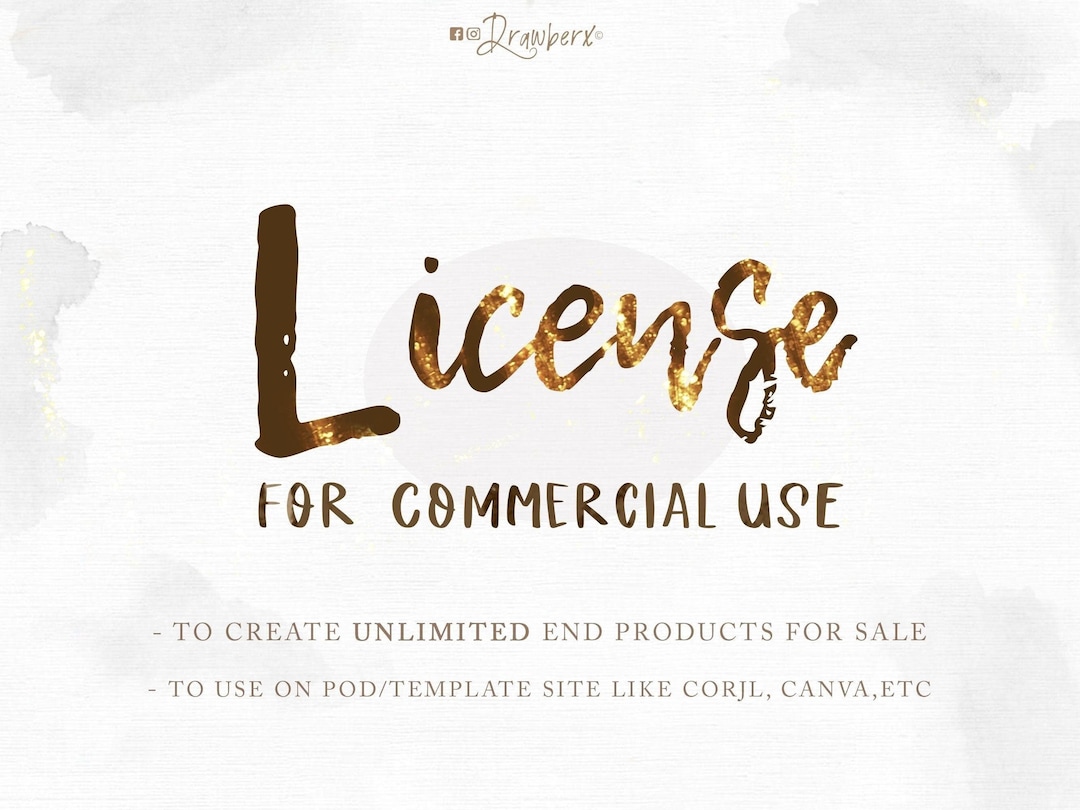 Commercial License | for Unlimited Use | or to Use on POD and Template ...